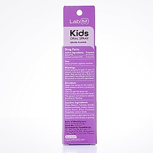 LAB52 Kids Oral Spray, Toddler Toothpaste Helper for Cavity Repair and Fresh Breath, Children Anticavity with Fluoride Free for Newborn to Preschoolers, Xylitol Grape Flavor