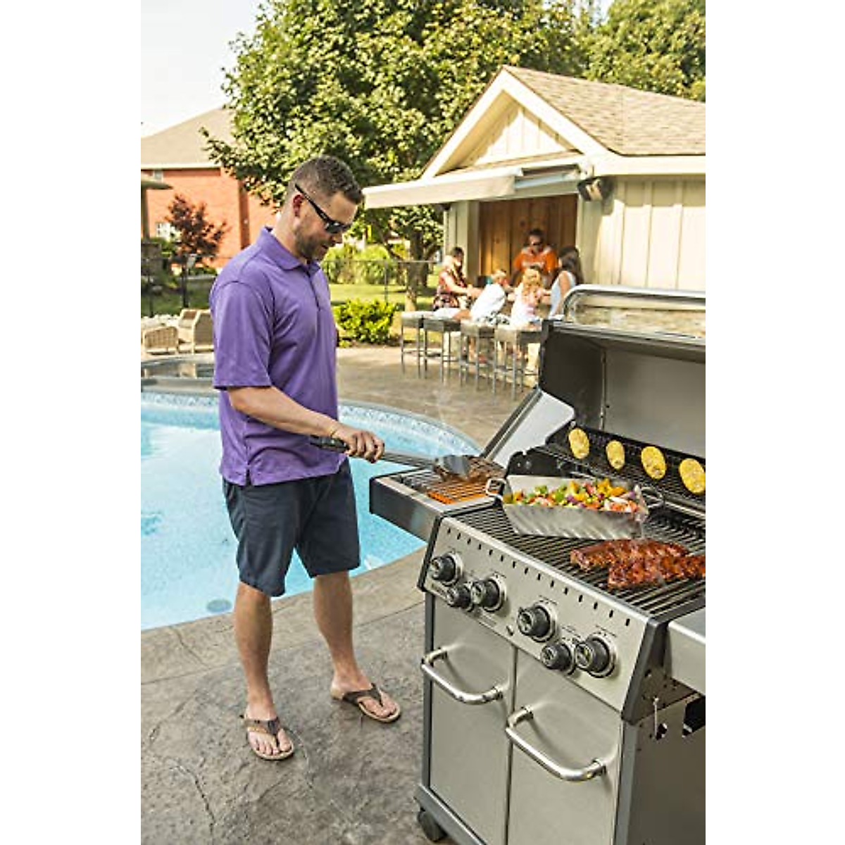 Broil King 18674 Propane Infrared Side Burner Kit, Black, Silver