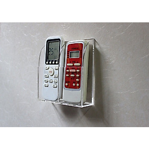 MyJell Acrylic TV Remote Control Holder Wall Mount Storage Box Media Organizer Rack