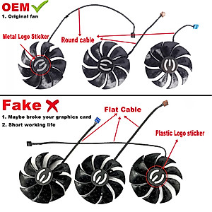 inRobert PLD09220S12H Graphics Card Fan Replacement for EVGA RTX 3070 3080 TI 3090 FTW3 Ultra GPU Cooling Fan (Fan-Full Set)