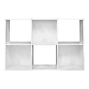 Closetmaid 899600 Decorative Home Stackable 6-Cube Cubeicals Organizer Storage, White (2 Pack)