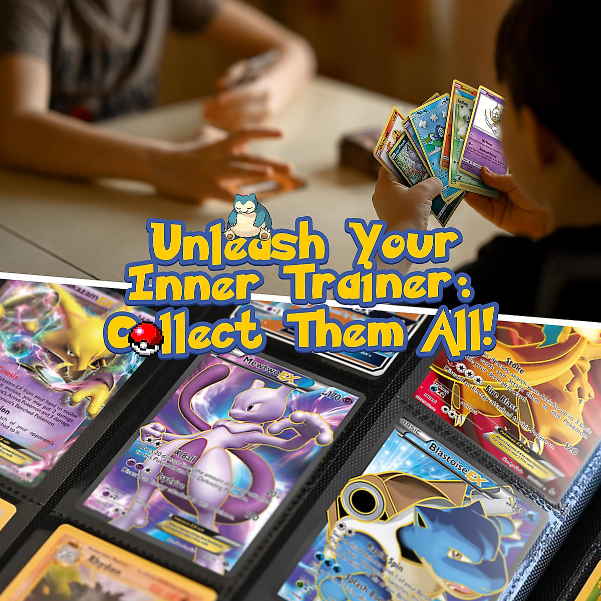 Ultra Rare PKMN Cards Mega Pack - 10 Holo, 5 Rare, 3 Ultra Rare, 100 Assorted Cards with Deck Box - No Duplicates - Special Edition | Surprise Your Friends & Boost Your Trading Skills - 118 Pack