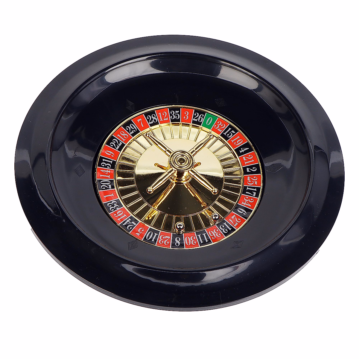 Leather&Arts 10 Inch Roulette Set Casino Game Kit Contains Plastic Roulette Wheel,Chips,Playing Cards,Felt Layout