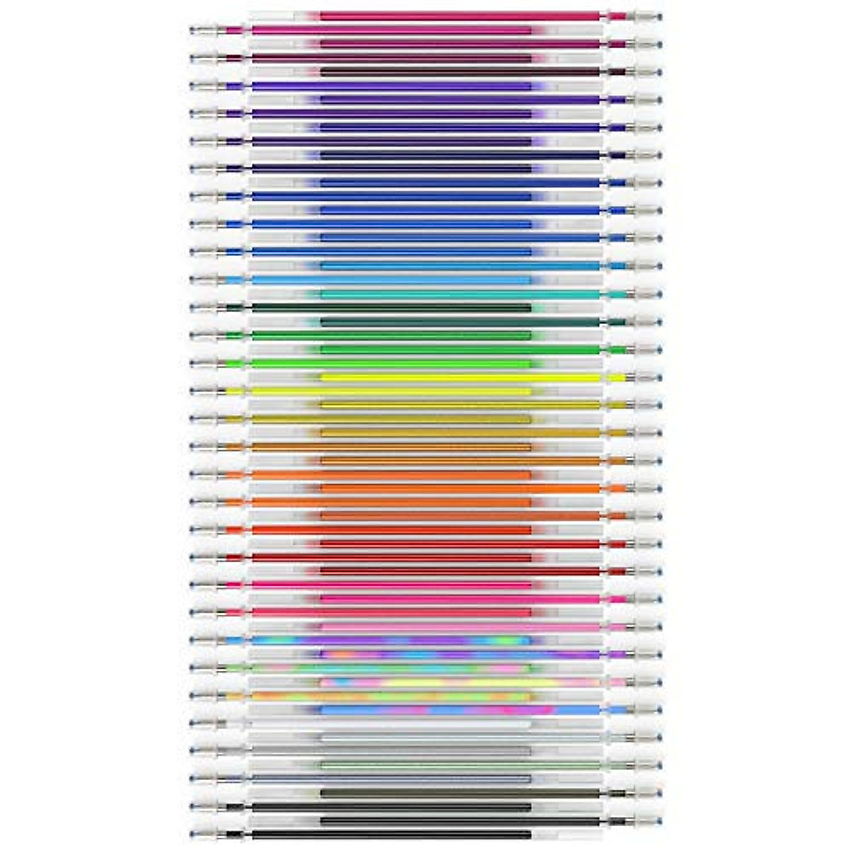 ARTEZA Gel Pens Ink Refills 60-Individual-Color-Bundle Acid-Free & Non-Toxic (0.8-1.0 mm Tips, Set of 60)