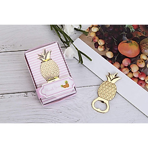 30 PCS Bottle Openers Wedding Favors Decorations, Gold Pineapple, Gift Box Party Supplies
