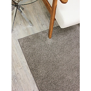 KOECKRITZ Custom Cut-to-Fit Indoor Frieze Area Rug - 25 oz Pewter Carpet - Soft and Loose Pile - Ideal for Living Room, Bedroom, Entryway, Dorms, Office, Homes, Apartments - 10'x12'