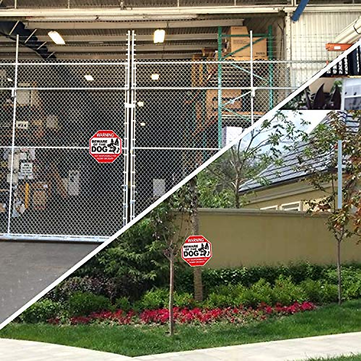 Anley Beware of The Dog Aluminum Warning Sign, No Responsible For Injury Or Death Warning Dog Sign - UV Protected and Weatherproof - 12" x 12"