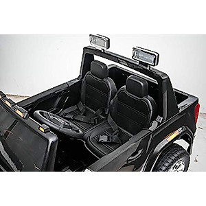 DAKOTT GMC Sierra Denali HD Two Seater 12 Volt Ride-On Truck w/ 2.4G Remote Control, LED Lights, Horn, Music, MP3/USB, Storage Box, Spring Suspension, Electric Vehicle for Kids .