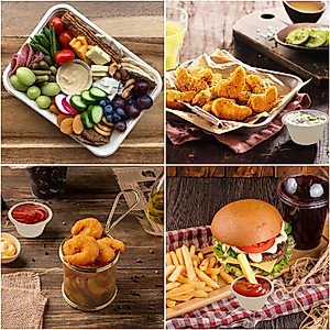 CYEAH 300 Pcs Disposable Paper Souffle Cups 2oz, Stackable Small Sauce Containers, Eco-friendly Condiment Cups, Biodegradable Tasting Cups for Snack Dessert Portion Control Salad Dressing