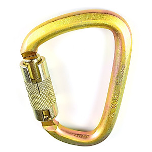 Spidergard S01813-S Steel Carabiner 50kn (11,200 lb) Rated, Twist Auto Lock, ANSI Certified (Qty: 1)