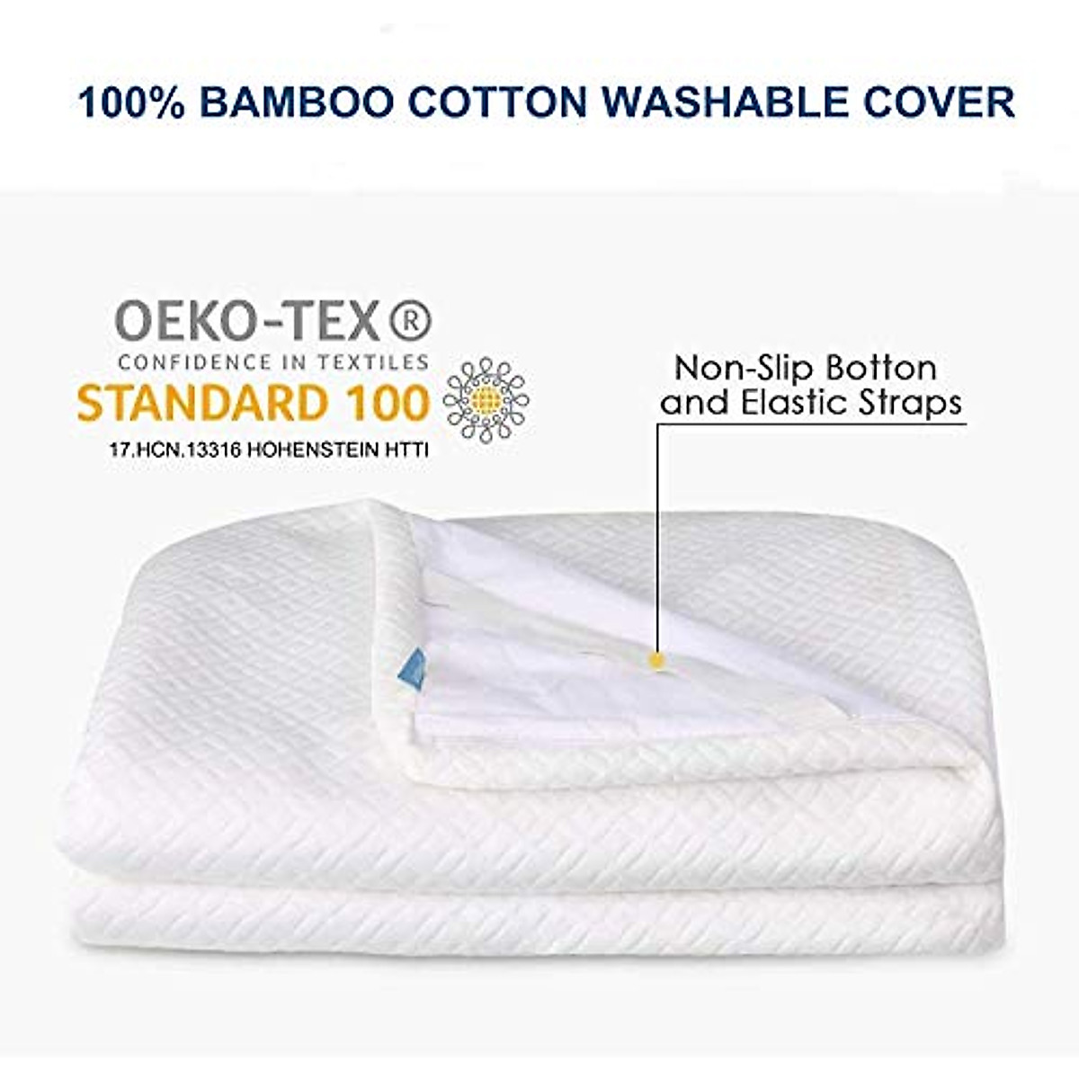 Mattress Topper King, 2-inch Medium Firmness Memory Foam Mattress Pad with Bamboo Washable Cooling Cover