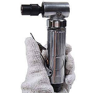 1/4 inch Angle Air Die Grinder,20000 RPM, 90 Degree Angled Air Die Grinder,with 4 pcs 2" Roll Lock Sanding Discs, Polished Color Pneumatic Angle Die Grinder