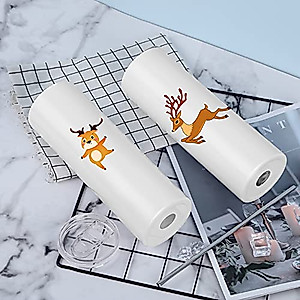 Tswofia Sublimation Tumblers Bulk 20 oz Skinny Straight, 8 Pack Stainless Steel Skinny Sublimation Tumbler Blanks With Shrink Wrap Film Lid Straw Set,Individually Boxed