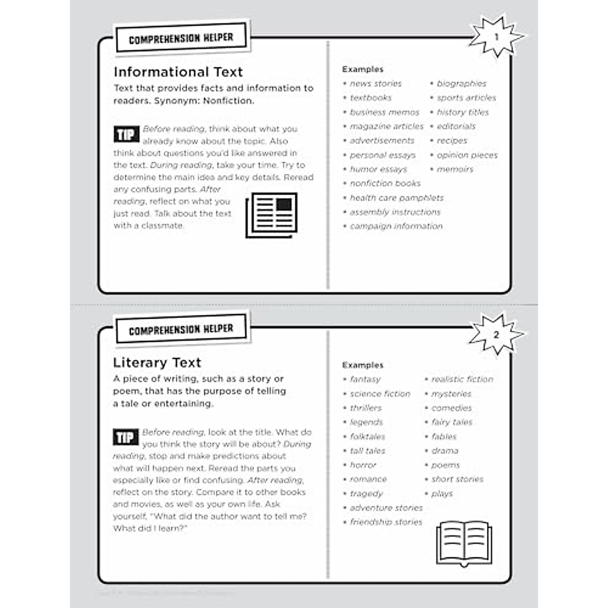 100 Task Cards: Text Evidence: Reproducible Mini-Passages With Key Questions to Boost Reading Comprehension Skills