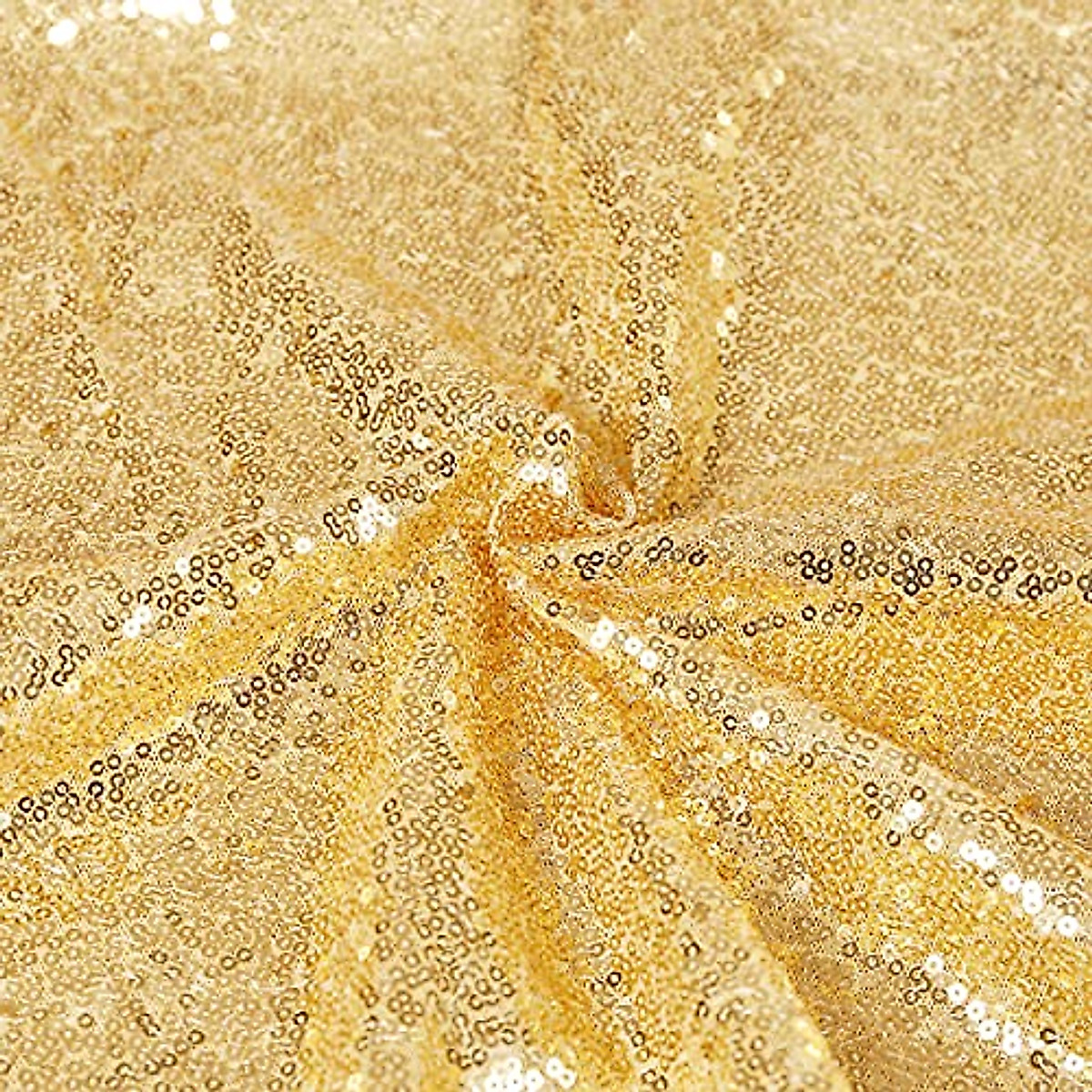 TRLYC Gold Sequin Backdrop Photography Backdrop - Sequin Backdrop Seamless Sequin Curtains,2 Pieces 2 .5 by 8 FT