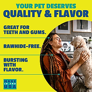 etta says! Flavor Fusion - All Natural Rawhide Free Chews for Dogs 2oz Chew - Duck and Pumpkin - Made in The USA (12 Count Pack of 1)