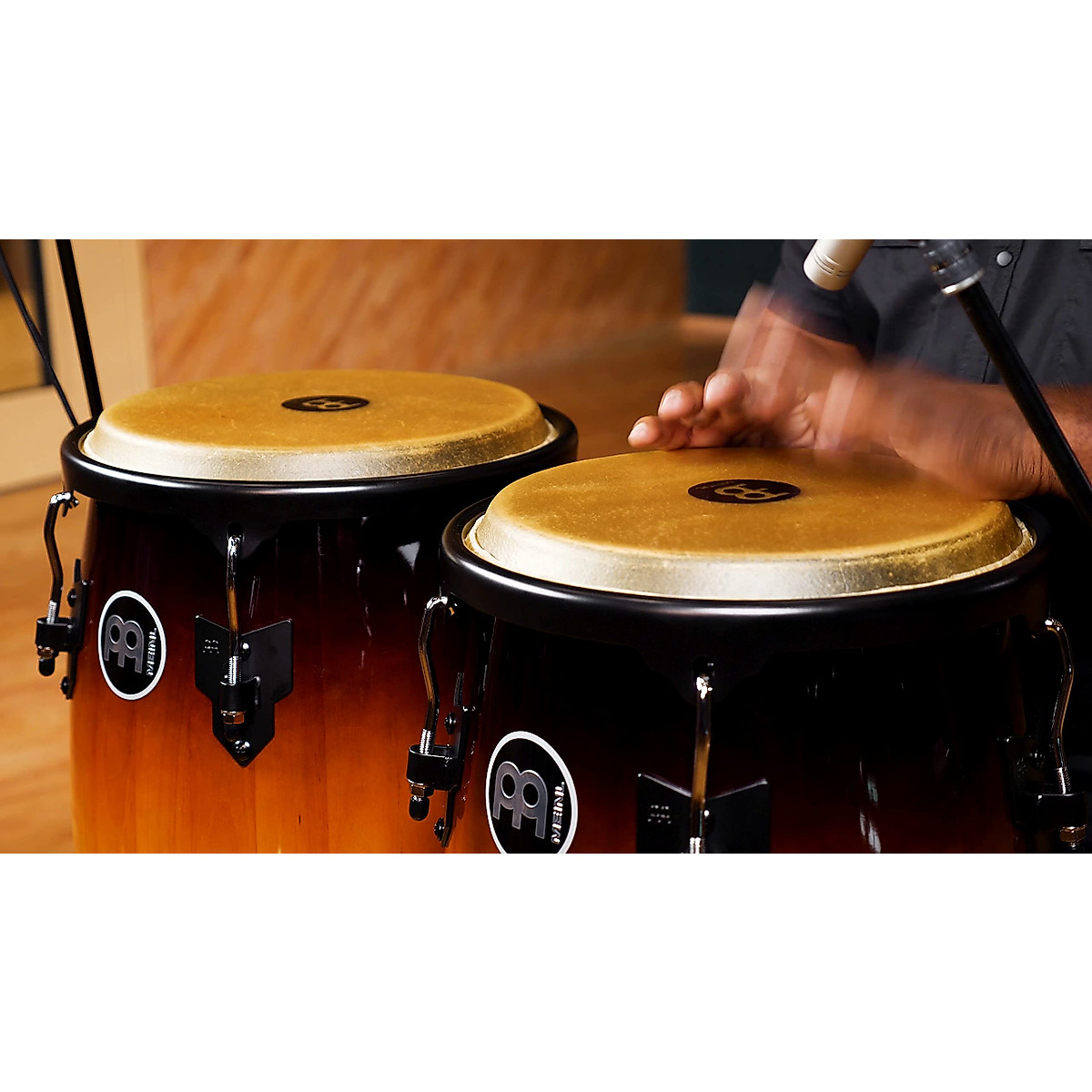 Meinl Percussion HC512VSB Headliner Series 11-Inch and 12-Inch Conga Set With Basket Stands, Vintage Sunburst
