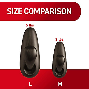 Command Forever Classic Large Metal Wall Hooks, Damage Free Hanging Wall Hooks with Adhesive Strips, No Tools Wall Hooks for Hanging Decorations in Living Spaces, 2 Metal Hooks and 4 Command Strips