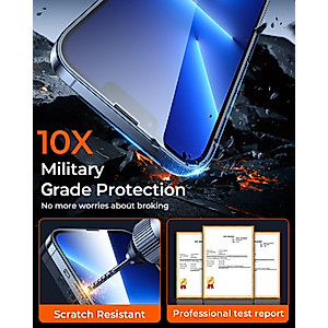 DIMONCOAT 4-PACK for iPhone 13 Pro Max/14 Plus Screen Protector [Auto Alignment Kit] Tempered Glass [10X Military Protection] Compatible 13Promax/14Plus 6.7" HD Diamonds Hard Film, Case Friendly