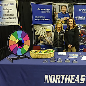 Hooomyai 15 Inch Tabletop Spinning Wheel with 12 Slots Durable Base Stand Spin Wheel for Prizes Dry Erase Prize Wheel with Dry Erase Markers and Eraser for Carnival Trade Show Party