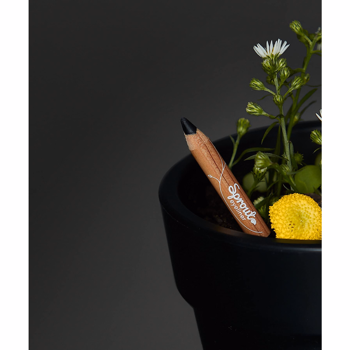 Sprout Eyebrow & Eyeliner Pencils | Vegan Formula | Plantable Eyeliner & Brow Pencils with Wildflower Seeds | Makeup Gift | 2 Pack | Black & Brown