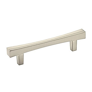 Richelieu Hardware BP722796195 Westmount Collection 3 3/4-inch (96 mm) Center-to-Center Brushed Nickel Transitional Rectangular Cabinet and Drawer Bar Pull Handle for Kitchen, Bathroom, and Furniture