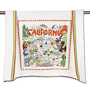 Catstudio California Dish Towel - U.S. State Souvenir Kitchen and Hand Towel with Original Artwork - Perfect Tea Towel for California Lovers, Travel Souvenir