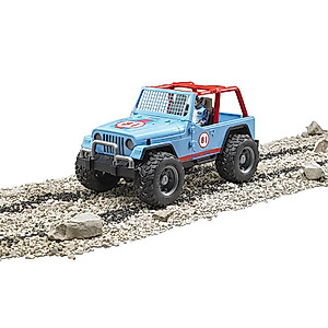 Bruder Jeep Cross Country Racer Vehicle with Driver Blue