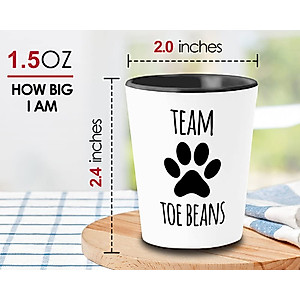 Bubble Hugs Veterinarian Shot Glass 1.5oz - Team Toe Beans - Animal Doctor Veterinarian Pet Owner Rescuer Savior Saving Animals Future Veterinary Student