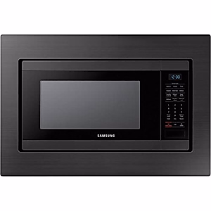 SAMSUNG 1.9 Cu Ft Countertop Microwave Oven w/ Large Capacity, Ceramic Enamel Interior, Sensor Cook, Built-In Capability, 950 Watt, MS19M8020TG/AA, Fingerprint Resistant Stainless Steel, Black