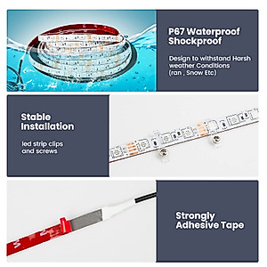 Shangyuan Boat Strip Lights, Marine led Strip Lights, Pontoon Boat Under Gunnel Deck Lights, RGB Color Changing Multiple Colors Led Strip Lights, Fishing Boat Lights