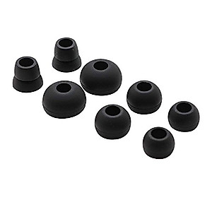 Alitutumao 8pcs Replacement Earbuds Silicone Eartips Compatible with Wireless Powerbeats 3 Powerbeats3 Beats by dr dre Earphones (Black)