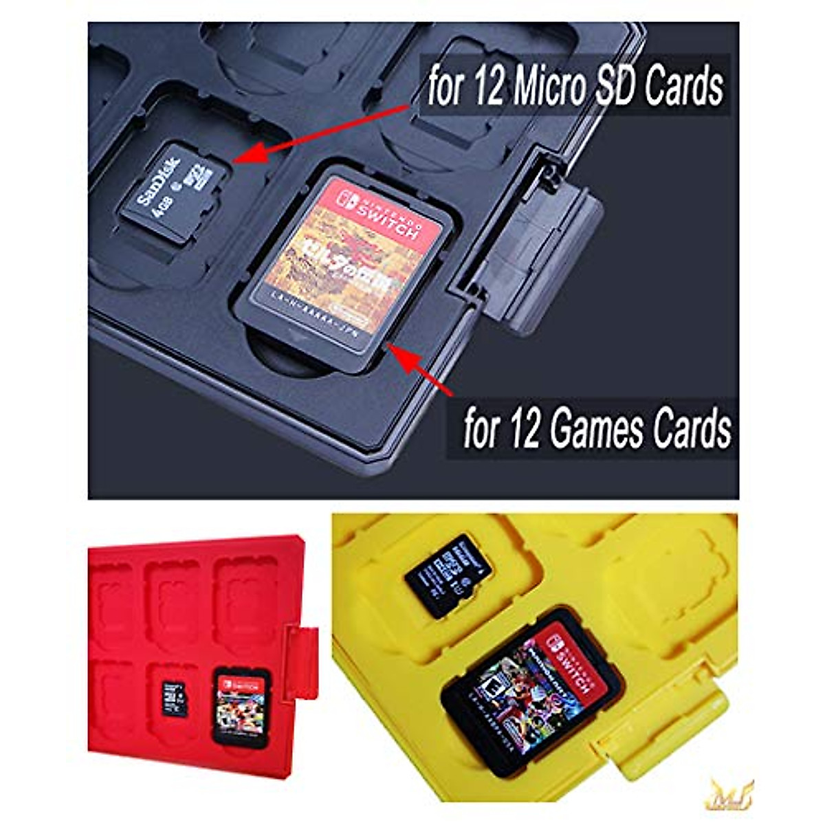 MUDEVIL Premium Game Card Case - Hello Kitty Strawberry - Portable Shockproof For Nintendo Switch Accessories