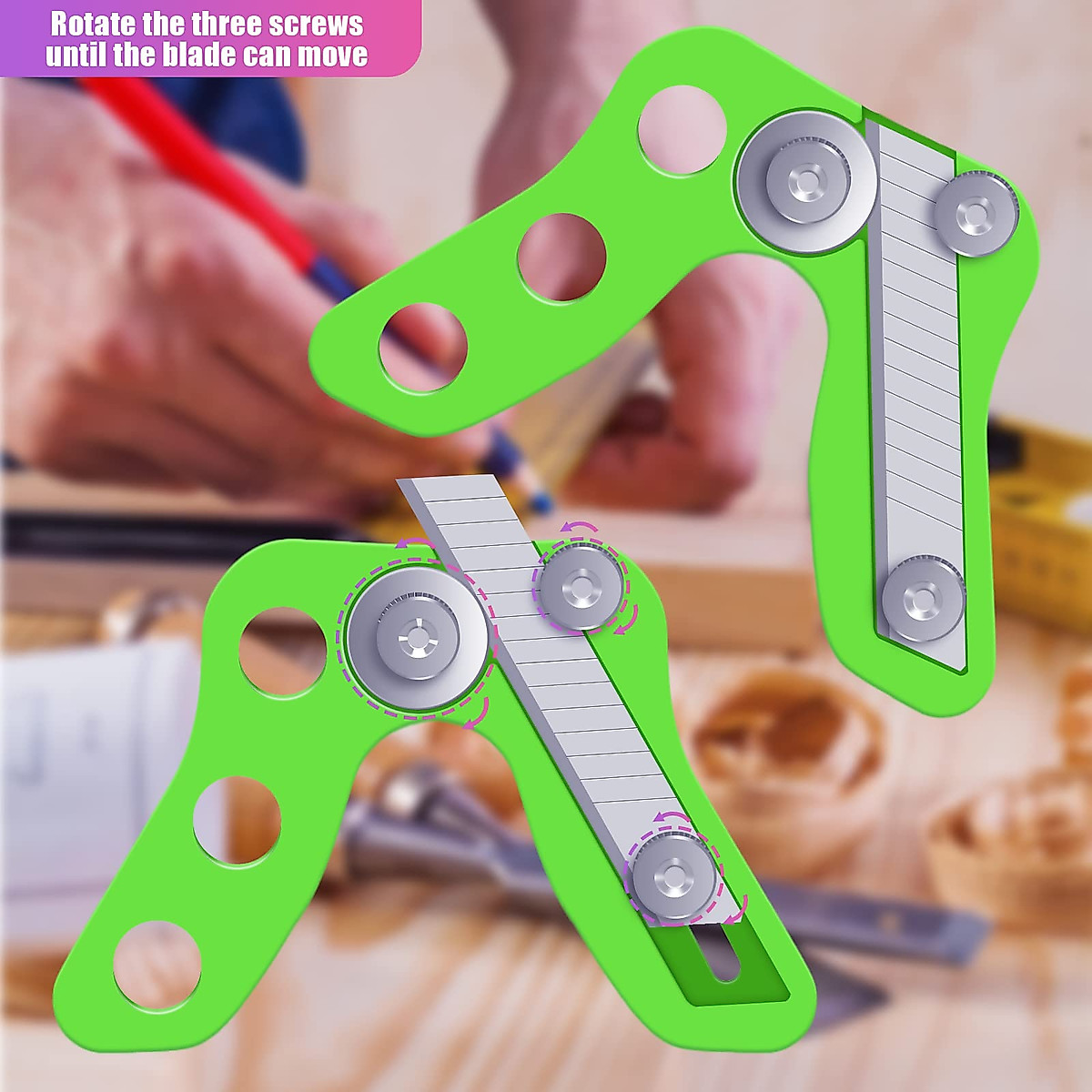 2 Pieces Edge Banding Trimmer Veneer Edge Cutter Tool for Woodworking and 10 Piece Blade for Rounede Curved Straight Furniture Making