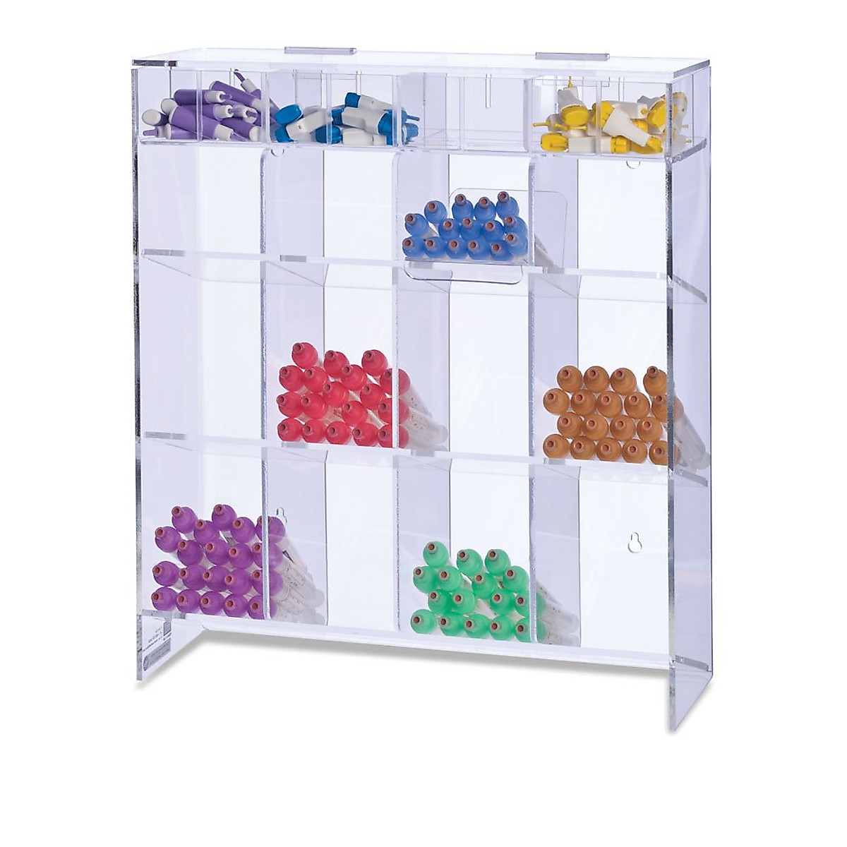 Clearform ML7889 Clear Acrylic Extra Large Tube Rack, 17.5" H x 15.5" W x 5.25" D