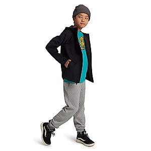 Burton Kids' Crown Weatherproof Full-Zip Fleece, True Black, S