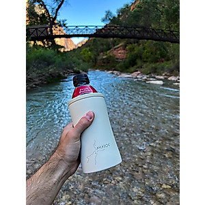The Amarok Bottle Cooler (Off White, fits All 20oz Bottles and More)