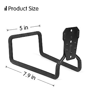 NEO-TEC Garden Hose Reel Heavy Duty Hose Holder Durable Water Hose Hook Wall Mounted w/Screw up to 100ft 1pc Black