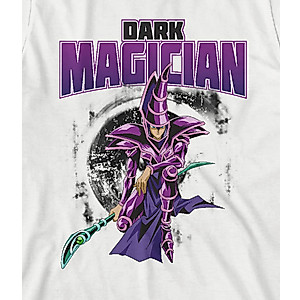 Yu-Gi-Oh Dark Magician Collegiate Style Crew Neck Short Sleeve Boys' White T-Shirt-Medium