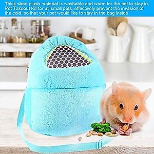 Pet Carrier Bag,Breathable Small Animal Outgoing Bag Portable Travel Hamster Handbag with Shoulder Strap for Hedgehog Hamster Mouse Rat Sugar Glider Squirrel Chinchilla Rabbit (Blue)