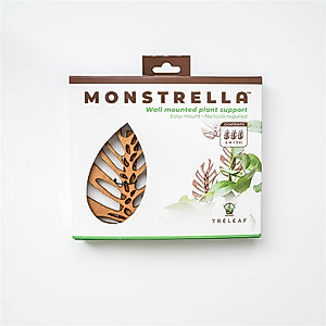 Treleaf Monstrella Wall Clips for Climbing Plants – Wooden trellis- Create green wall with your houseplant vines, home decor perfect for pothos, self-adhesive fixture(Set of 3)