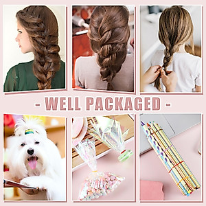 2400 Pcs Rubber Bands for Hair, 32 Colors Small Rubber Bands Elastic Hair Ties with Hair Styling Tools for Baby Toddler Girl Back to School Hair Accessories Gift