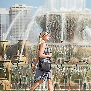 Travelon Anti-Theft-Class Small East/West Crossbody Bag, Black, 10.5 x 8 x 2.5