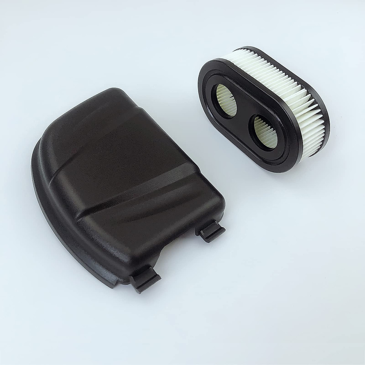 2 Pcs/set Lawn Mower Air Filter and Filter Cover fit for Briggs & Stratton # 798452 595658 Household Cleaning Tools