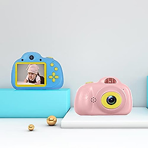 Kids Camera for Girls, 2.4 inch IPS Screen HD 1280P 16x Zoom Children Gift Digital Video Vlogging Cameras,Shake-proof And Fall Proof Game Sports Kids Selfie Camera with 32G SD Memory Card (Blue)