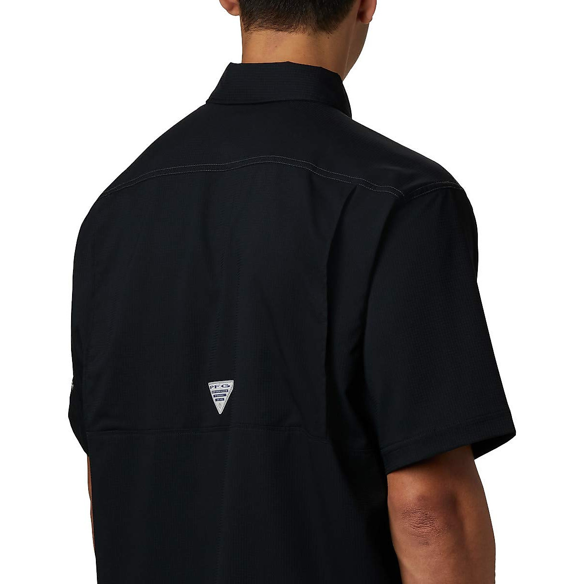 Columbia Men's Low Drag Offshore Short Sleeve Shirt, UPF 40 Protection, Moisture Wicking Fabric, Medium, Black