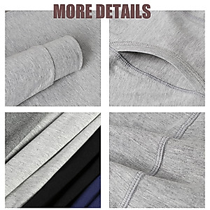 Ouruikia Men's Thermal Underwear Bottoms High Waist Thermal Pants Keep Warm Long Johns Pants X-Large Black