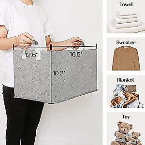 LoforHoney Home Bundle- Storage Bins with Metal Frames Light Gray Jumbo 2-Pack & 4-Pack