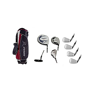 AGXGOLF Men's Magnum Executive Edition Golf Club Set w/Stand Bag; Right Hand: X Tall (+2") Length; Graphite Woods; 4, 6, & 8 Irons + Pitching Wedge + Free Putter; USA Bilt