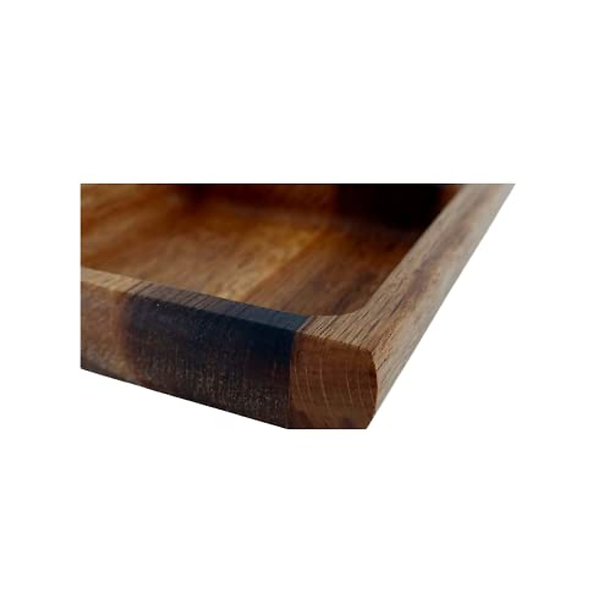 Catchall tray 3 sections, Oak Wood Serving Tray (Triple) Handmade by Hesse Woods from Sustainable Forests, 3-Section Serving Tray, for Appetizers, Charcuterie, Food & Snacks